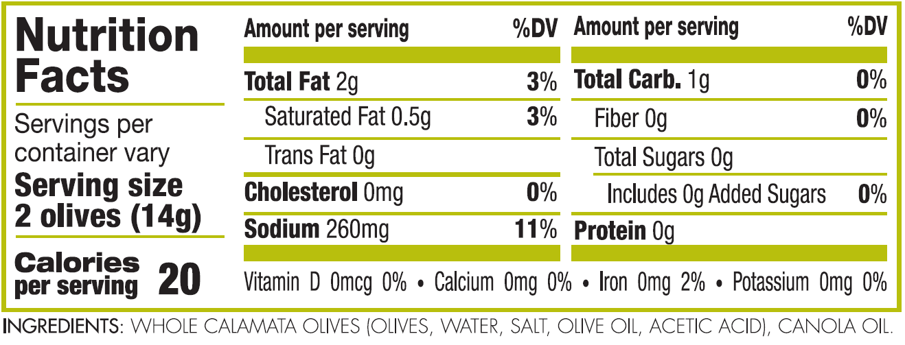 Colossal Calamata Olives in Oil - 5 Pounds