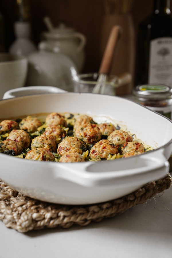 Chicken Meatballs with Orzo - DeLallo