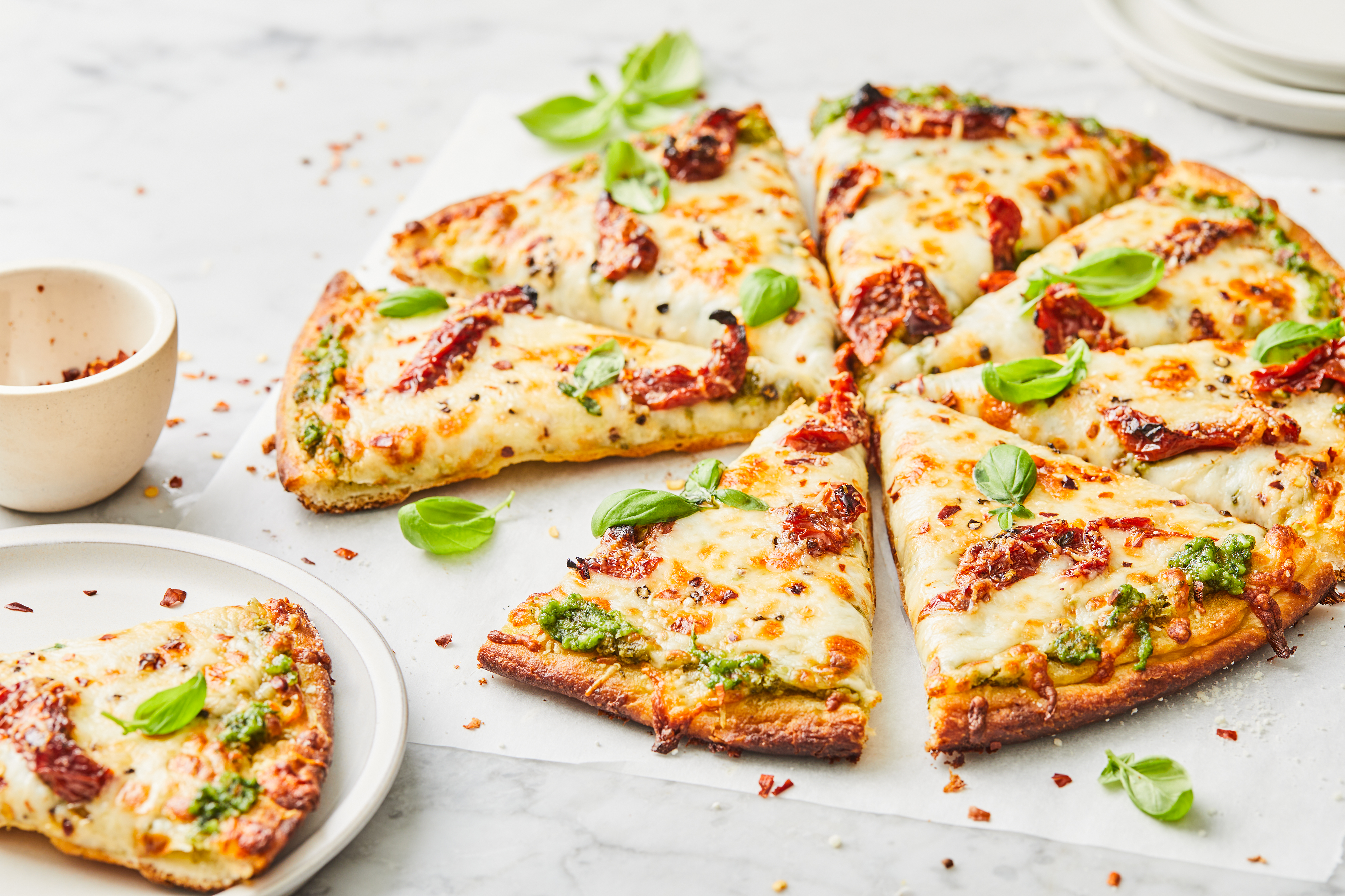 The Best Pesto Pizza Recipe (And Super Easy!) - DeLallo