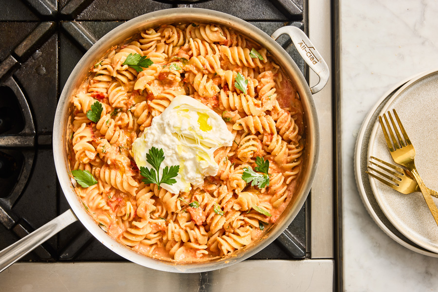 Cherry Tomato Pasta With Giant Fusilli - DeLallo
