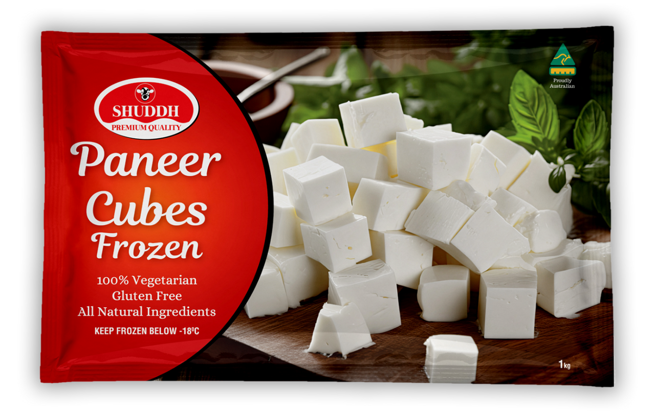 Paneer cubes frozen shudh - Viya