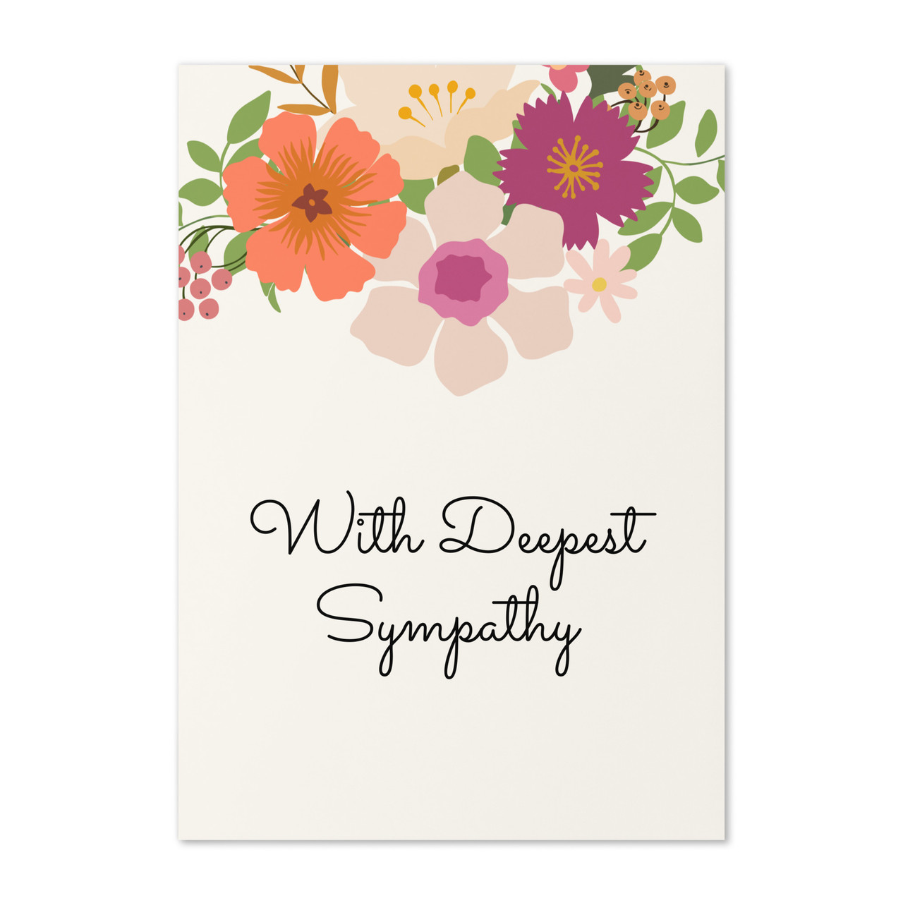 Floral Bouquet Sympathy card - KiCrafts Handmade Gifts