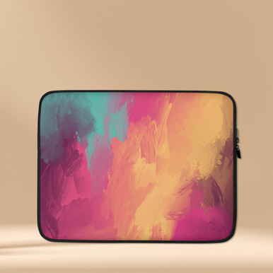 Red Orange Abstract Laptop Sleeve - KiCrafts Handmade Gifts