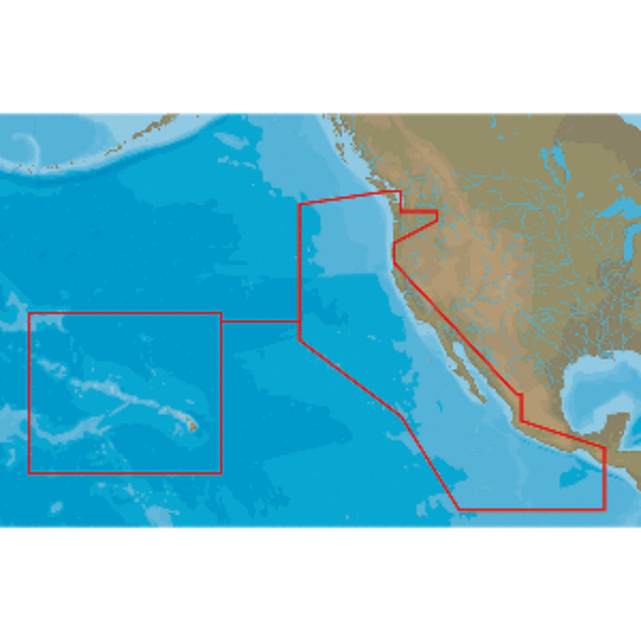 9" C-Map Max-N+ Chart NA-Y024 US West Coast to Mexico & Hawaii Routing ...