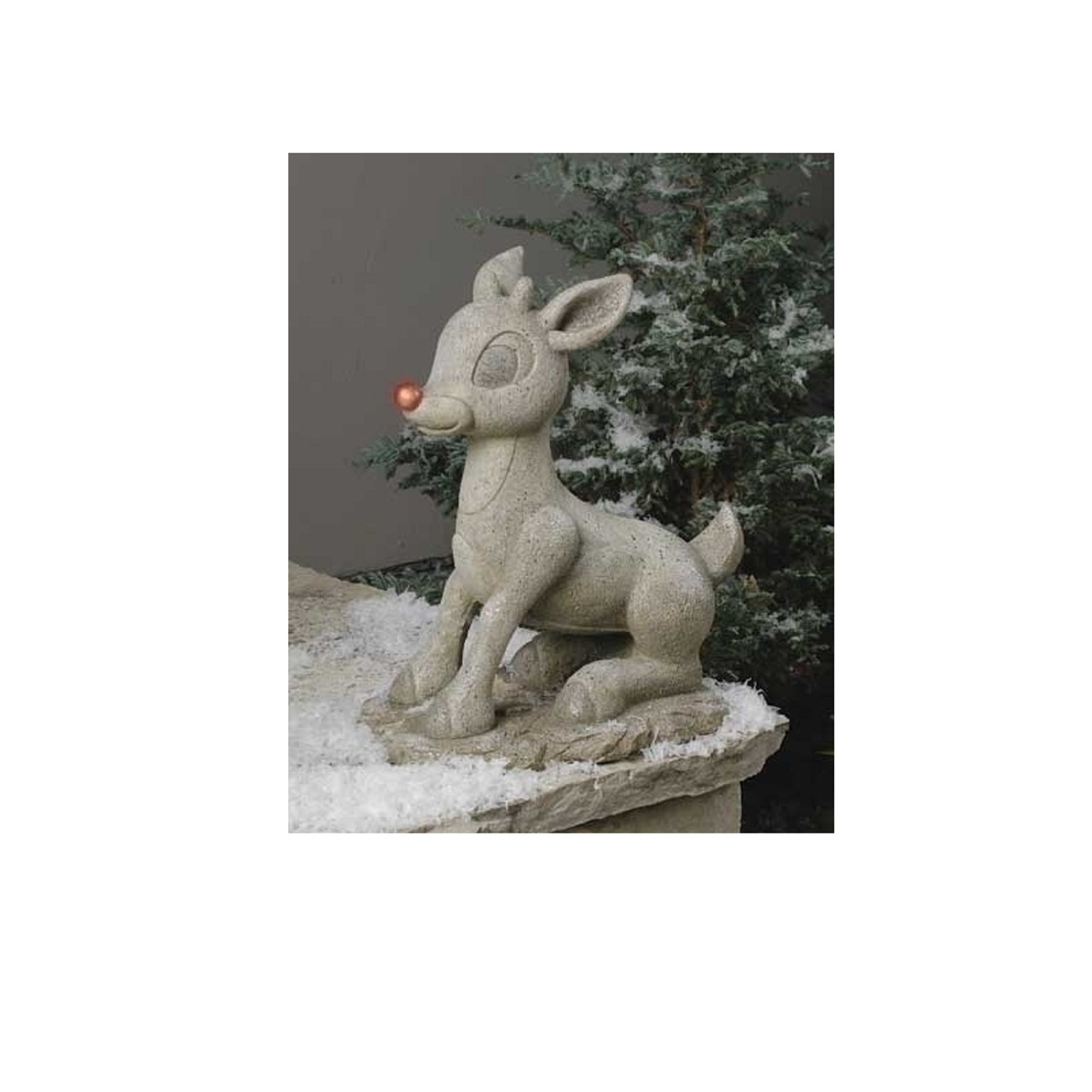 Rudolph the Red-Nosed Reindeer Solar Powered Outdoor Garden Statue - 18 ...