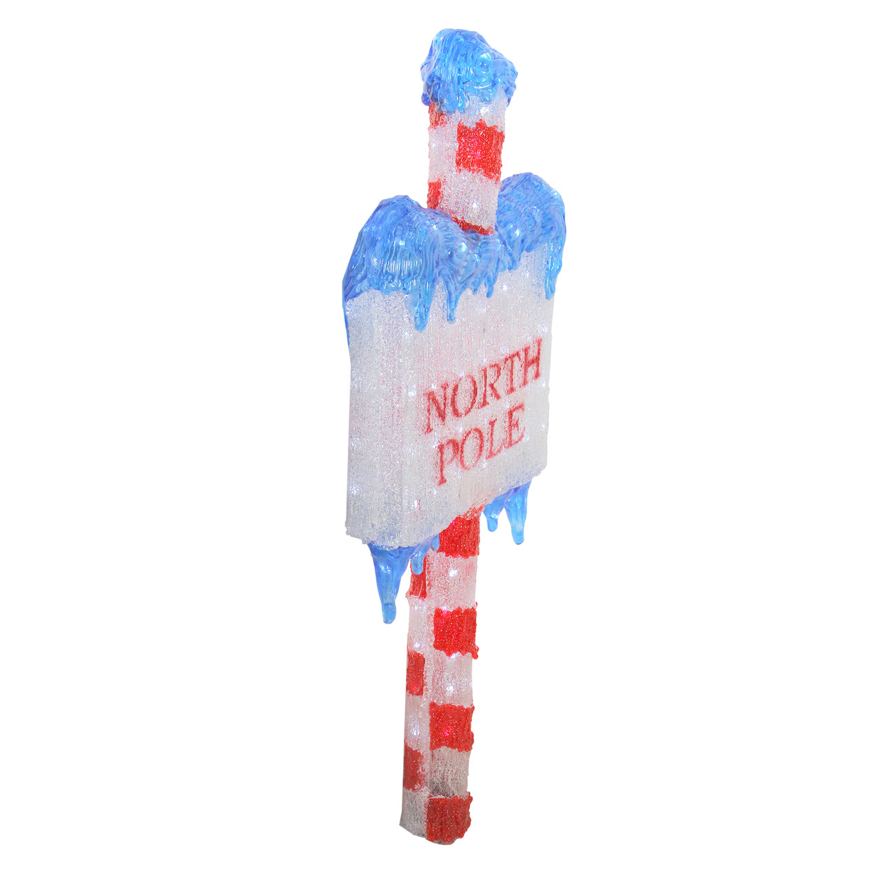 33" LED Lighted Commercial Grade Acrylic "North Pole" Christmas Sign ...