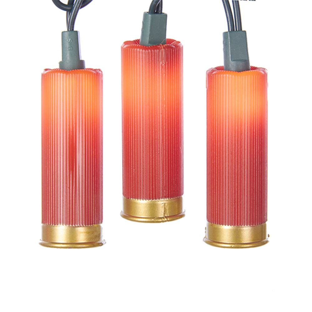 12' Red & Gold Colored Novelty Style Shotgun Shell Incandescent Lights ...