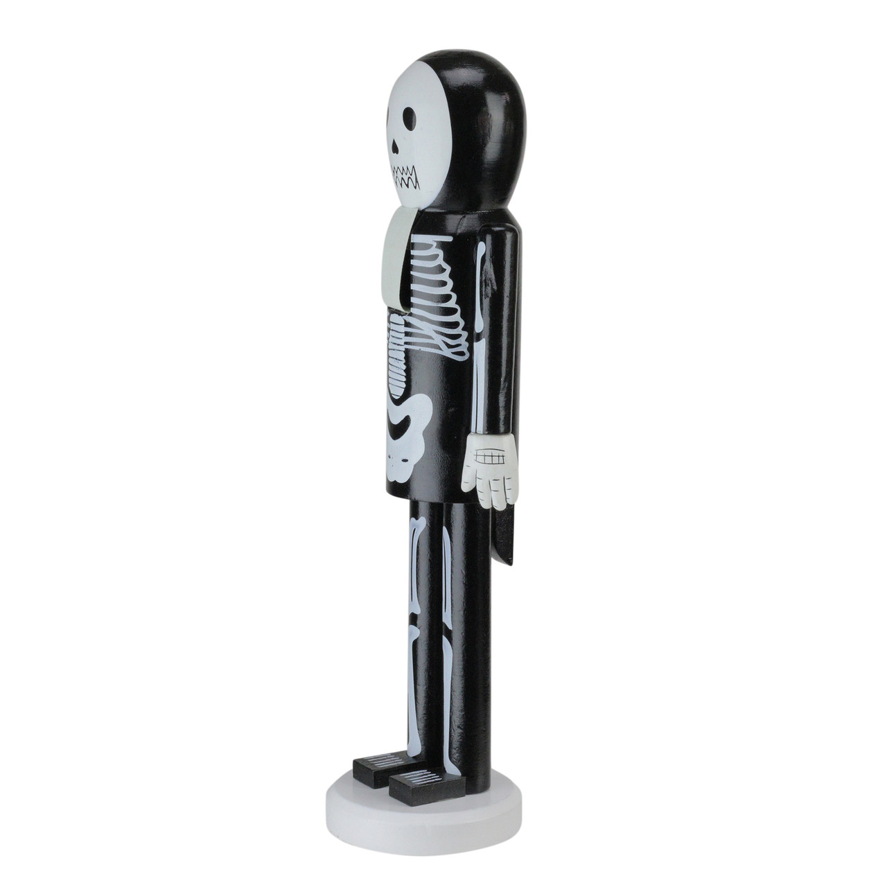 14" Black & White Skeleton Halloween Nutcracker | Christmas