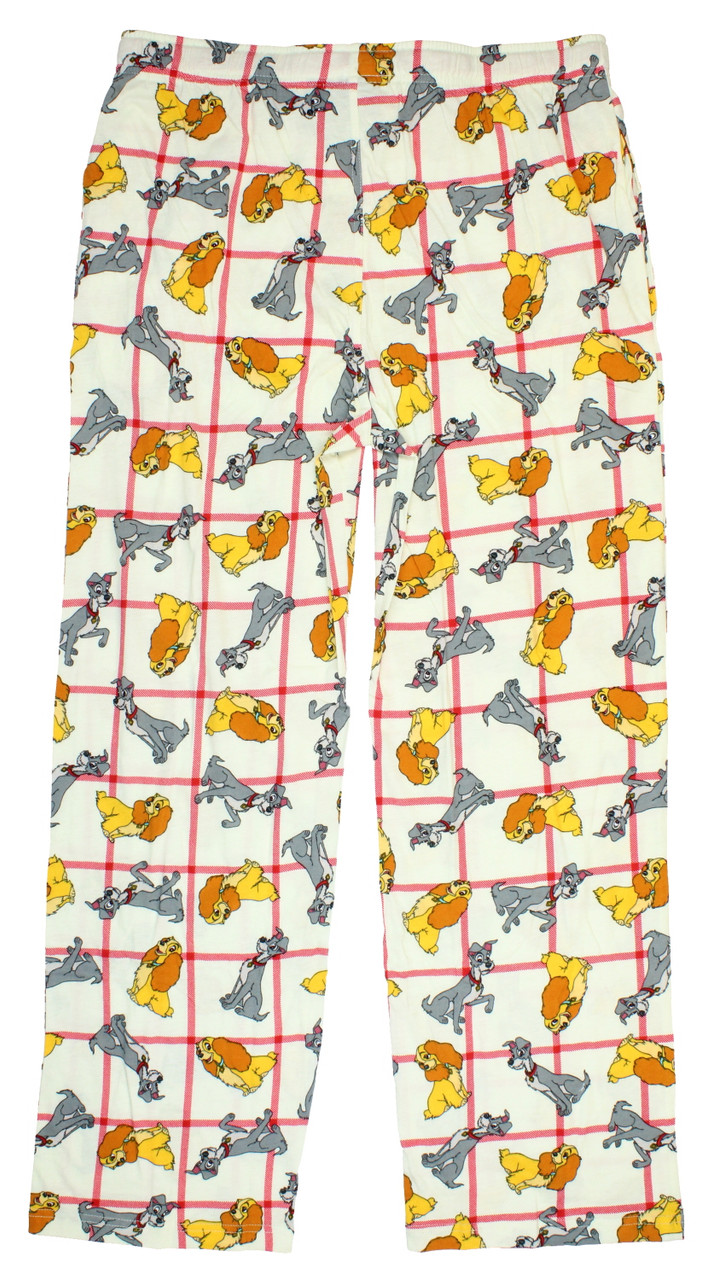 Disney Lady and the Tramp Graph Check Sleep Pants For Men And Women (Small)