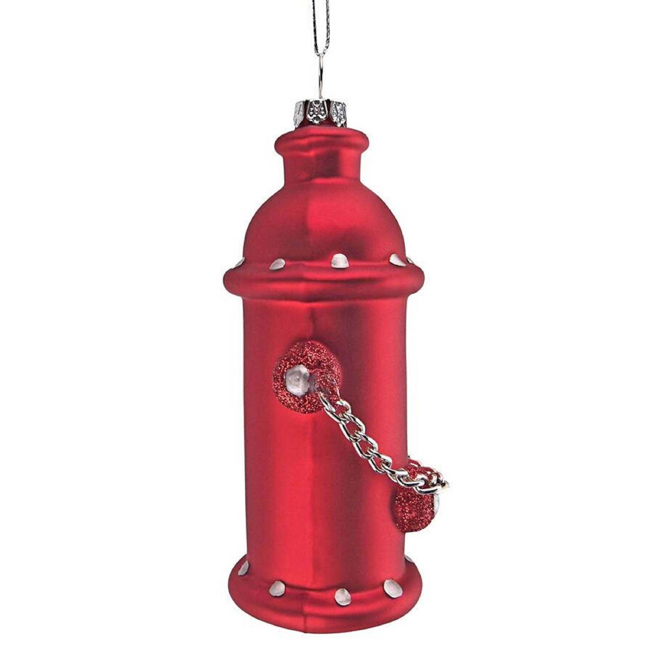 5" Blown Glass Christmas Fire Hydrant Ornament | Christmas