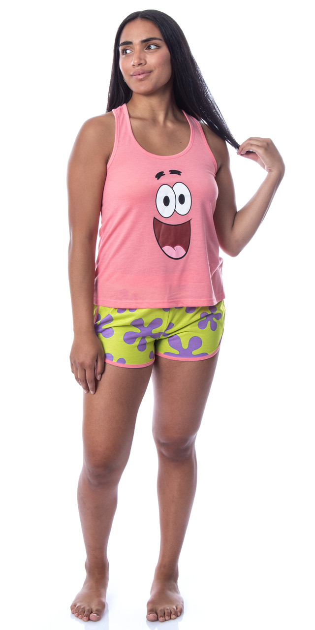 Nickelodeon SpongeBob SquarePants Womens' Patrick Tank Pajama Short Set (S)