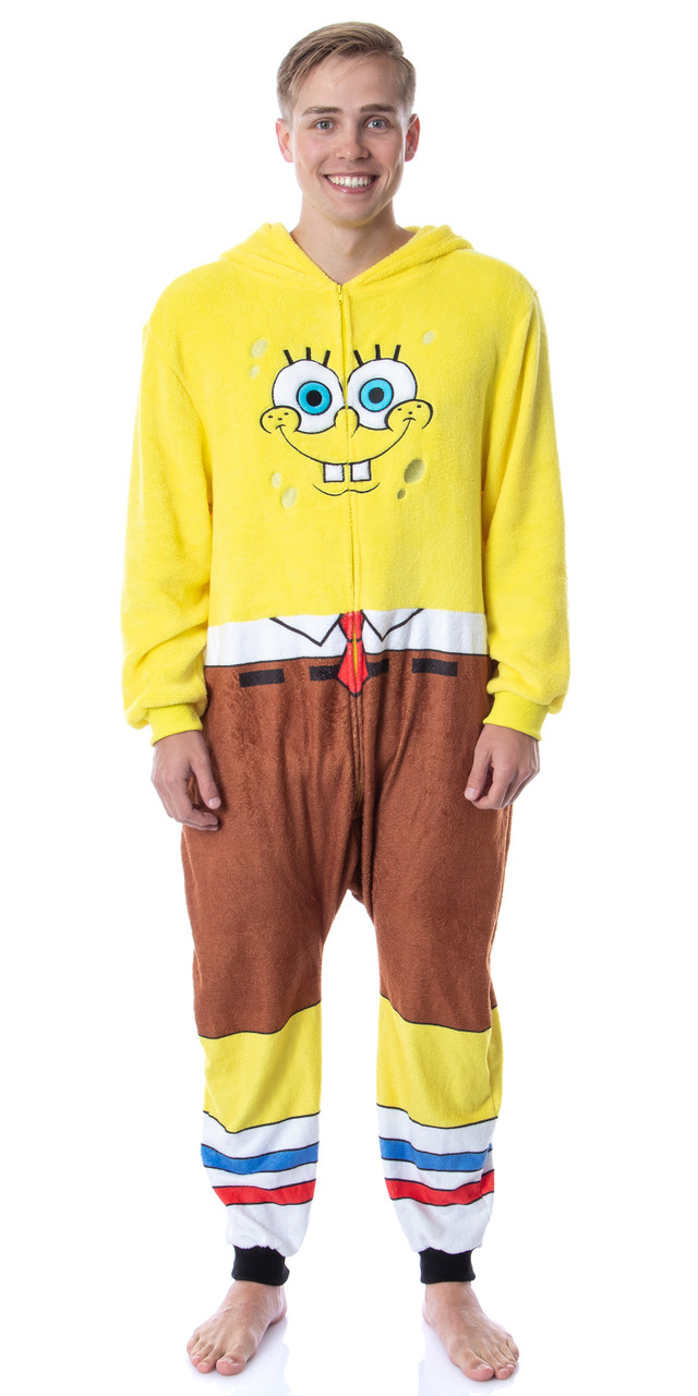 Nickelodeon Mens' SpongeBob SquarePants Costume Sleep Pajama Union Suit ...