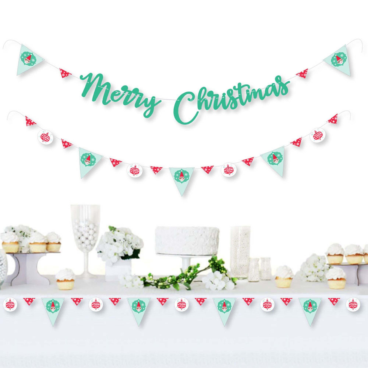 Elf Squad - Kids Elf Christmas Party Letter Banner Decoration - Merry ...