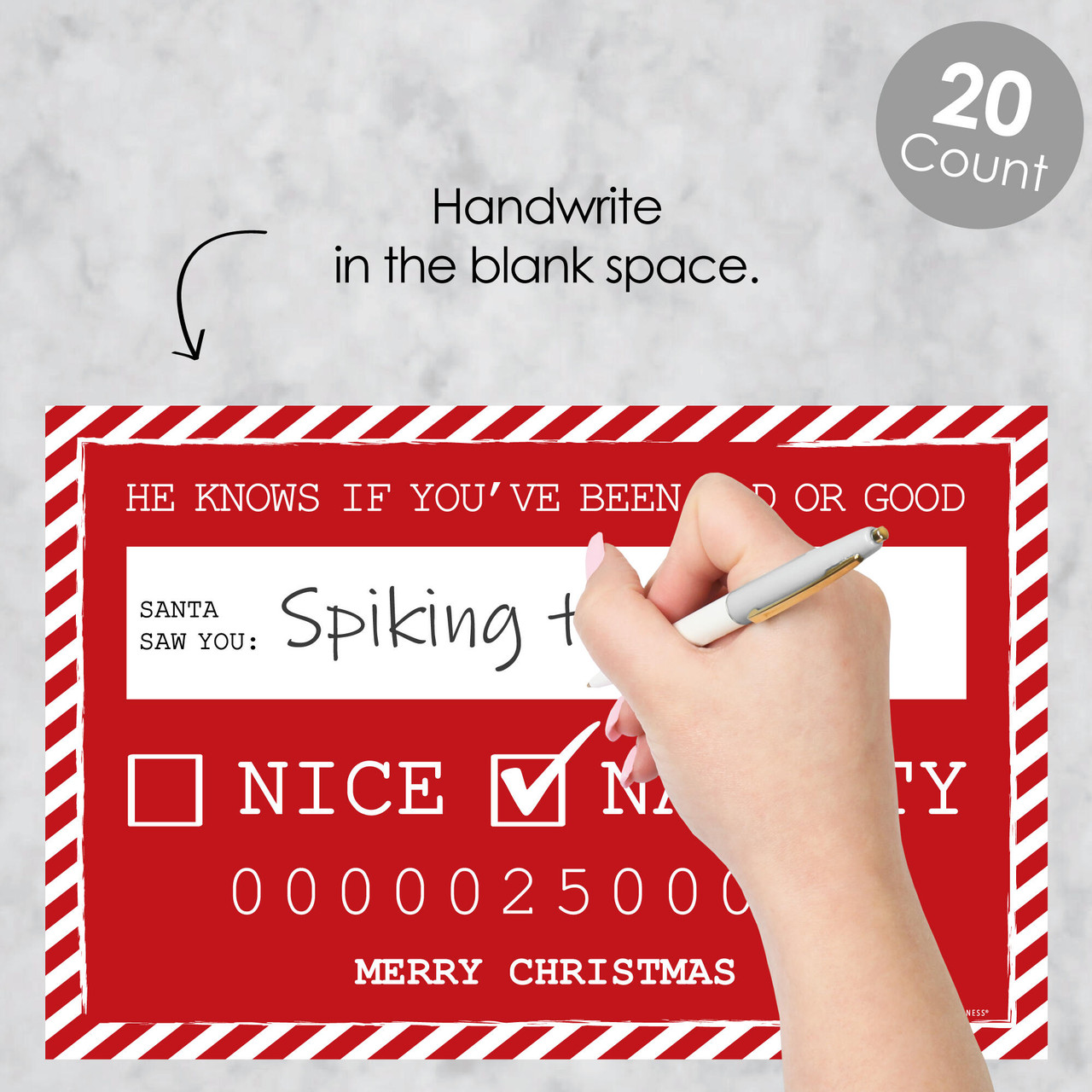 Santa's Naughty List Christmas Party Photo Booth Props Party Mugshot ...