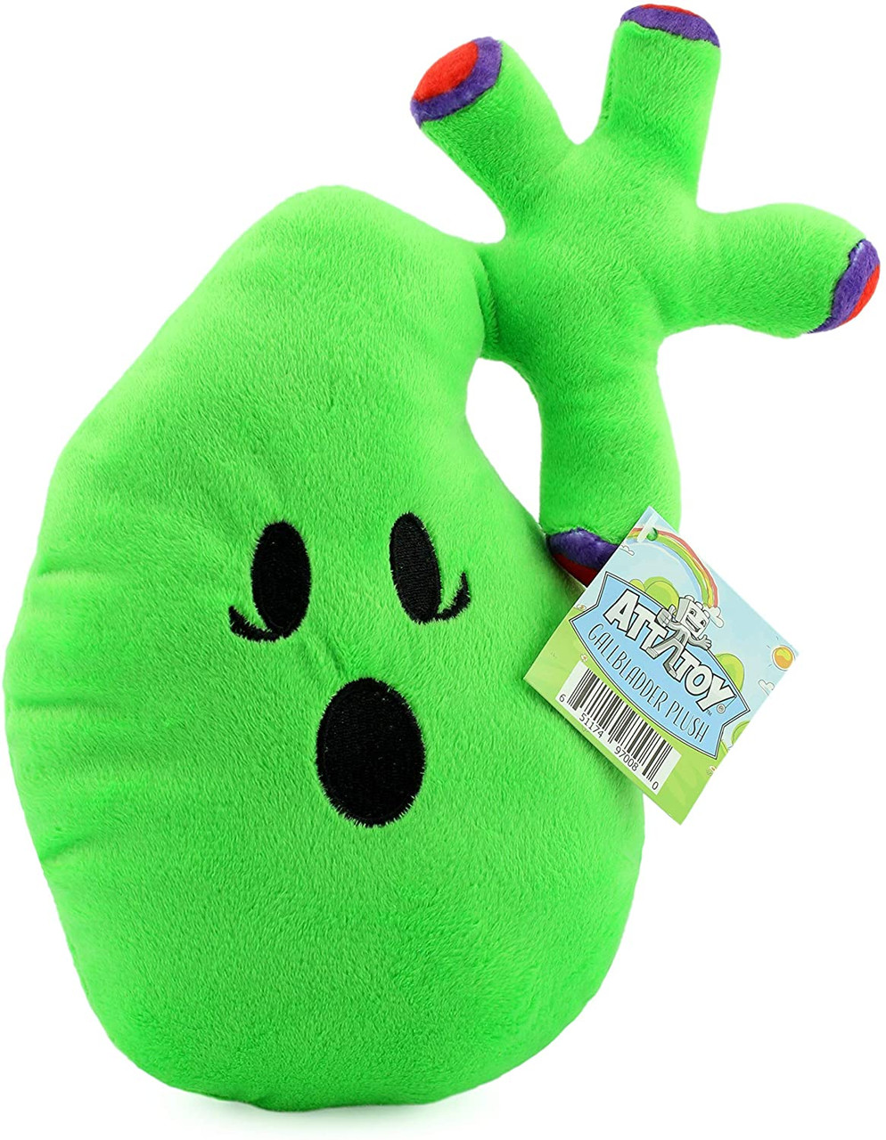 Gallbladder Plush, Body Organ Stuffed Toy Complete with Gallstones