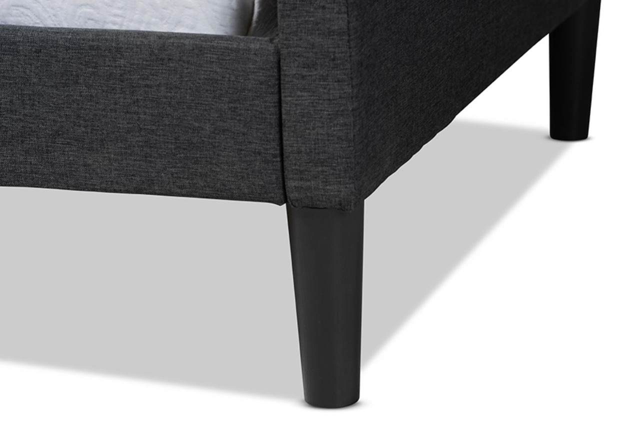 Baxton Studio Modern Full Size Daybed With Charcoal And Dark Brown Finish