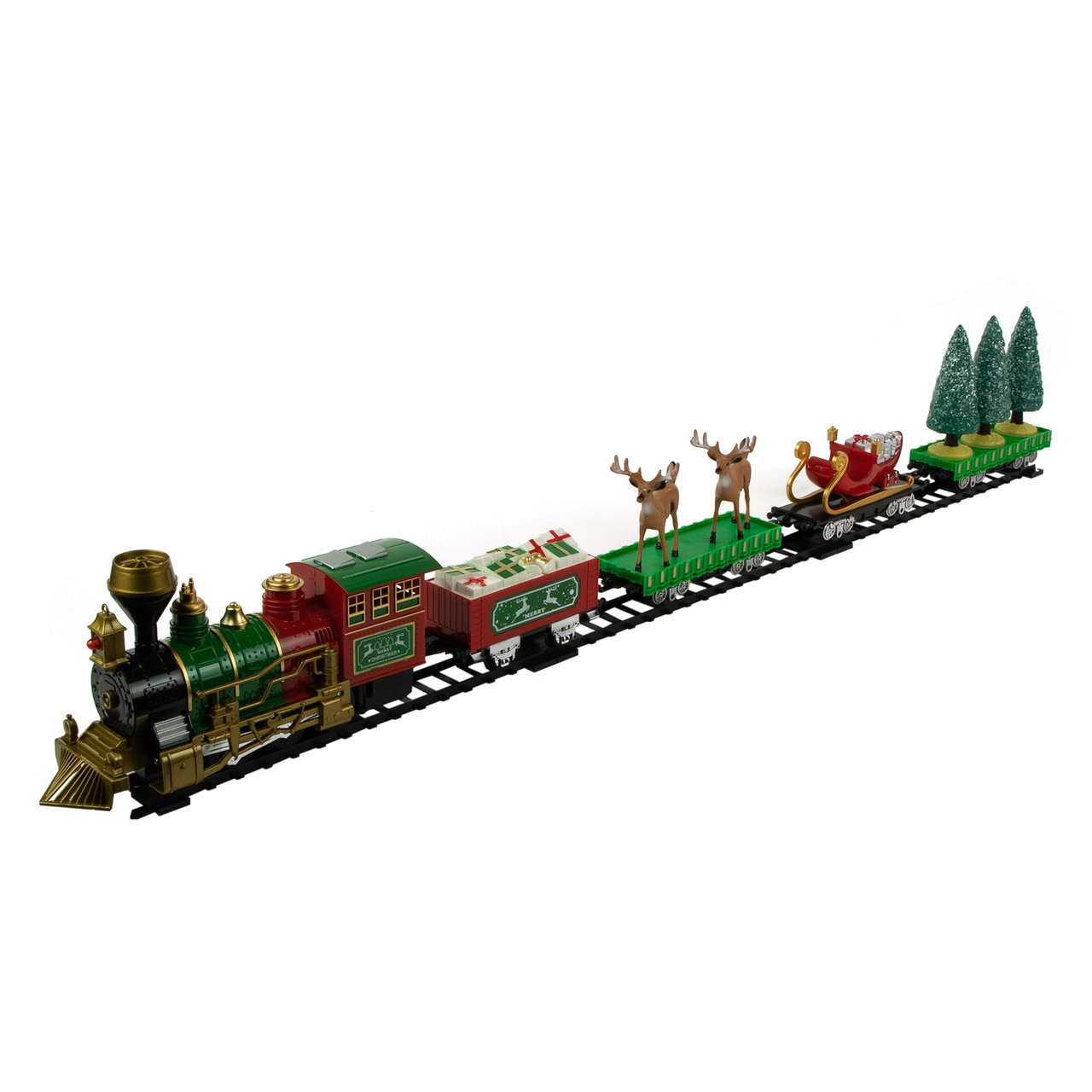 22pc Battery Operated Lighted & Animated Christmas Train Set with ...