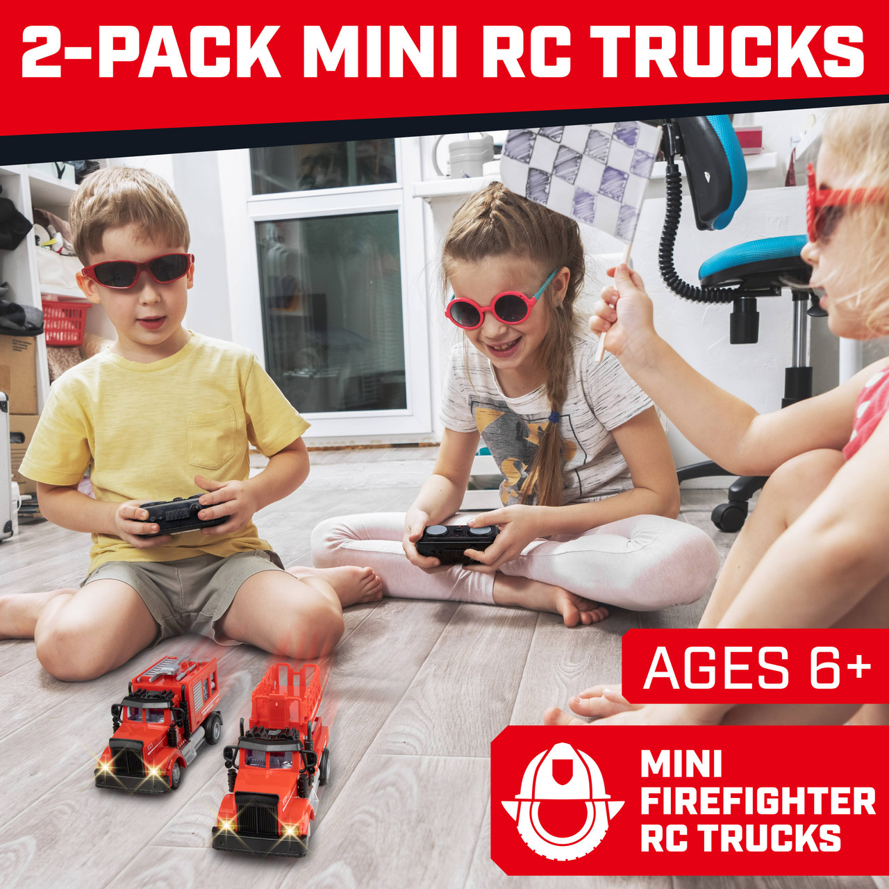 Mini Firefighter RC Trucks - Spray + Lift