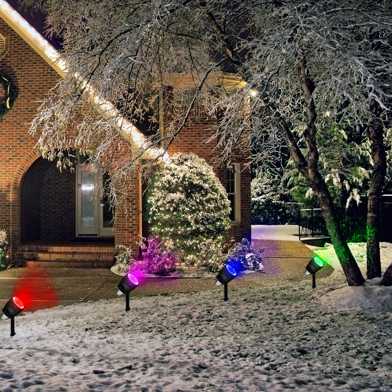 Dynamic LED Symphony of Lights Color Changing Projection System | Christmas