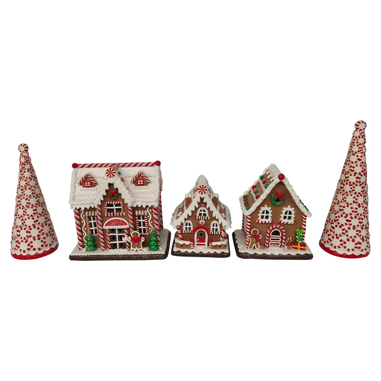 Member's Mark Pre-Lit 5-Piece Gingerbread Village