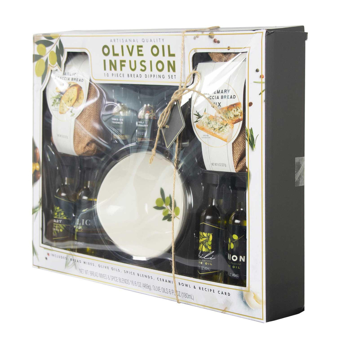 Olive Oil Infusion Bread Dipping 10 Piece Gift Set, 16.6 Ounce