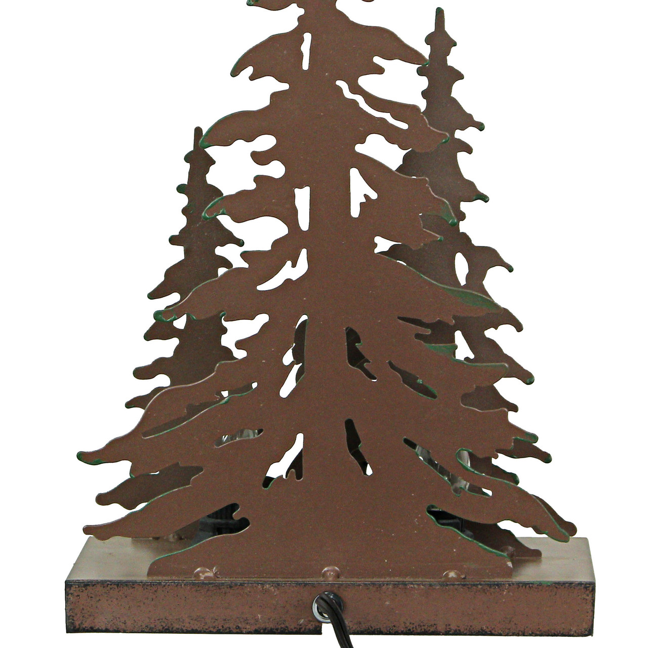 Rustic Metal Rude Bigfoot In Forest Accent Lamp Decorative Sasquatch ...