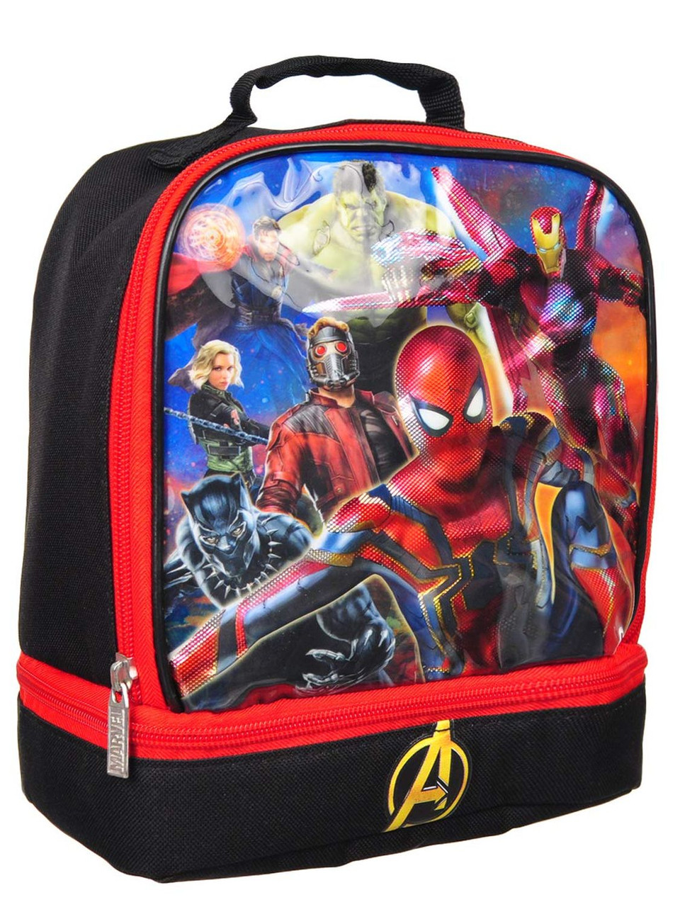 Marvel Avengers Spiderman Superheroes Dual Insulated Lunch Box - Lunchbox