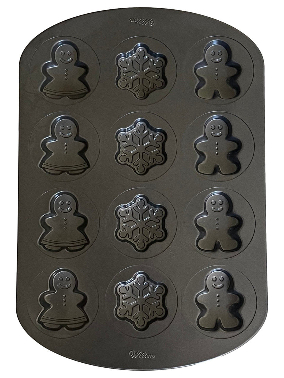 Wilton Christmas Snowflake Gingerbread Man Girl Cookie Mold Pan Baking
