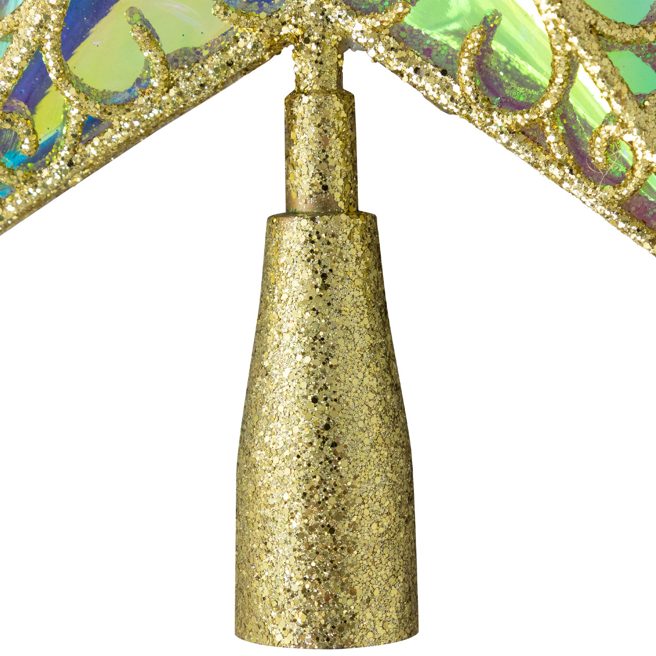 LED Lighted Iridescent Glittered Star Christmas Tree Topper - 11 ...