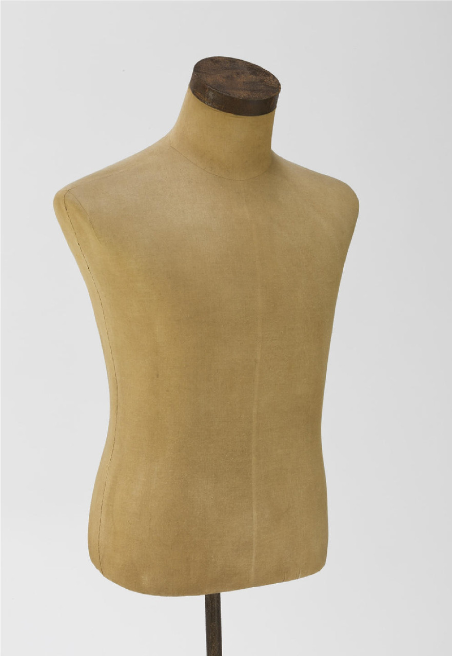 72" Beige & Brown Modern Male Body Form with Cast Iron Pedestal Base ...