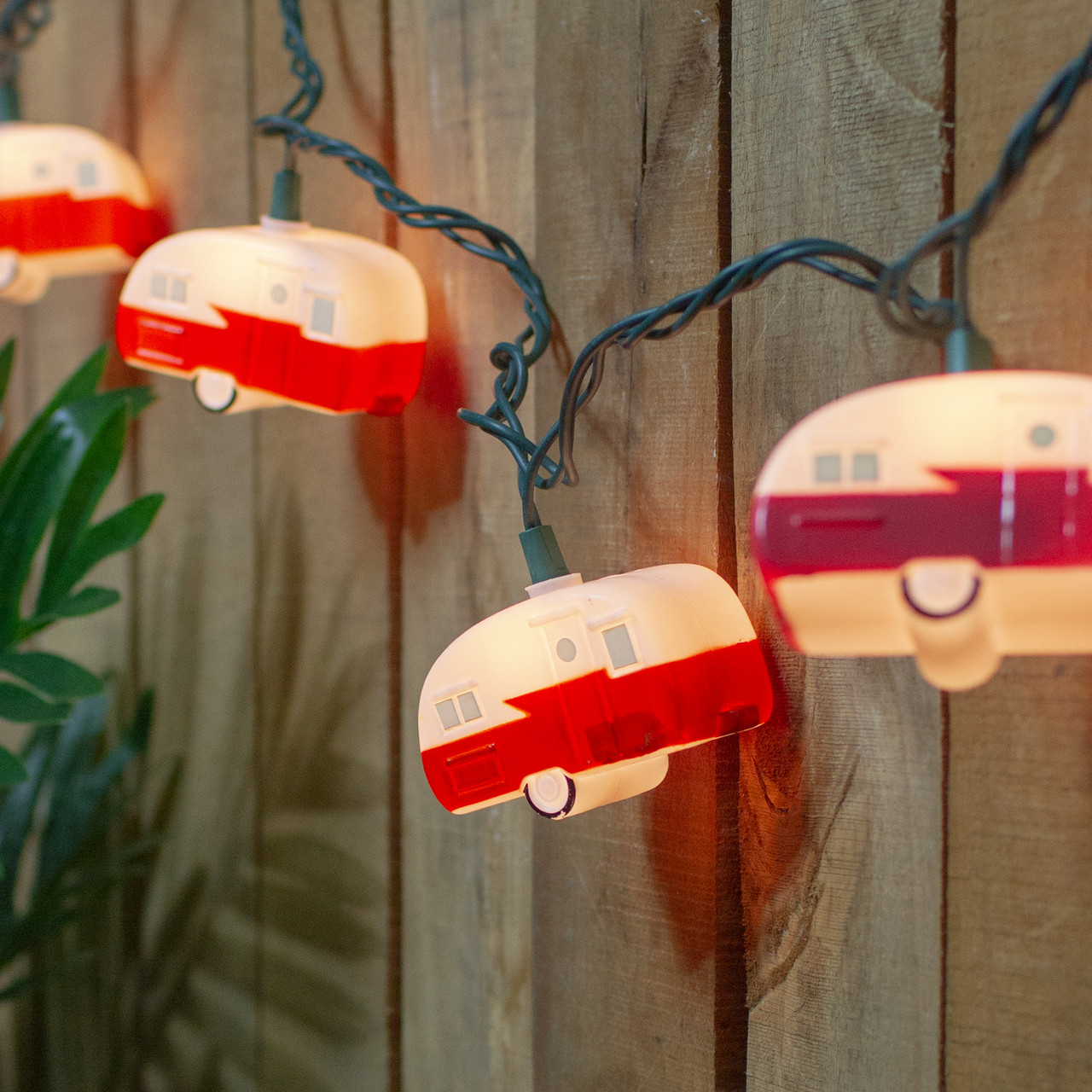 10 Count Retro Camper Novelty Summer String Lights, 6.5 ft Green Wire ...
