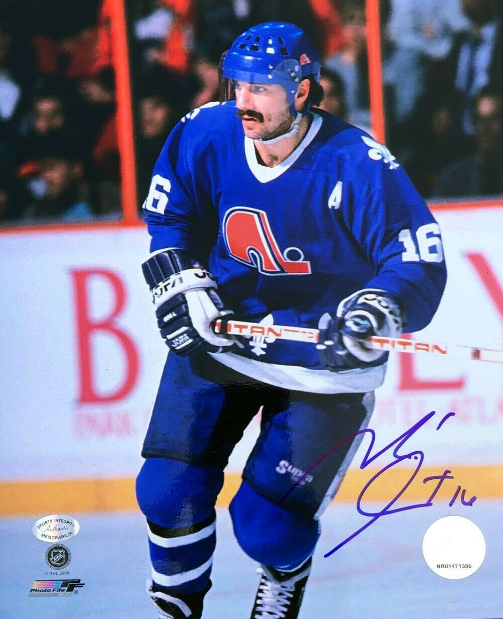 Michel Goulet Signed Quebec Nordiques 8x10 Photo SI COA