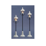 Set of 3 LED Lighted Snowy Victorian-Style Christmas Village Lamp Posts ...