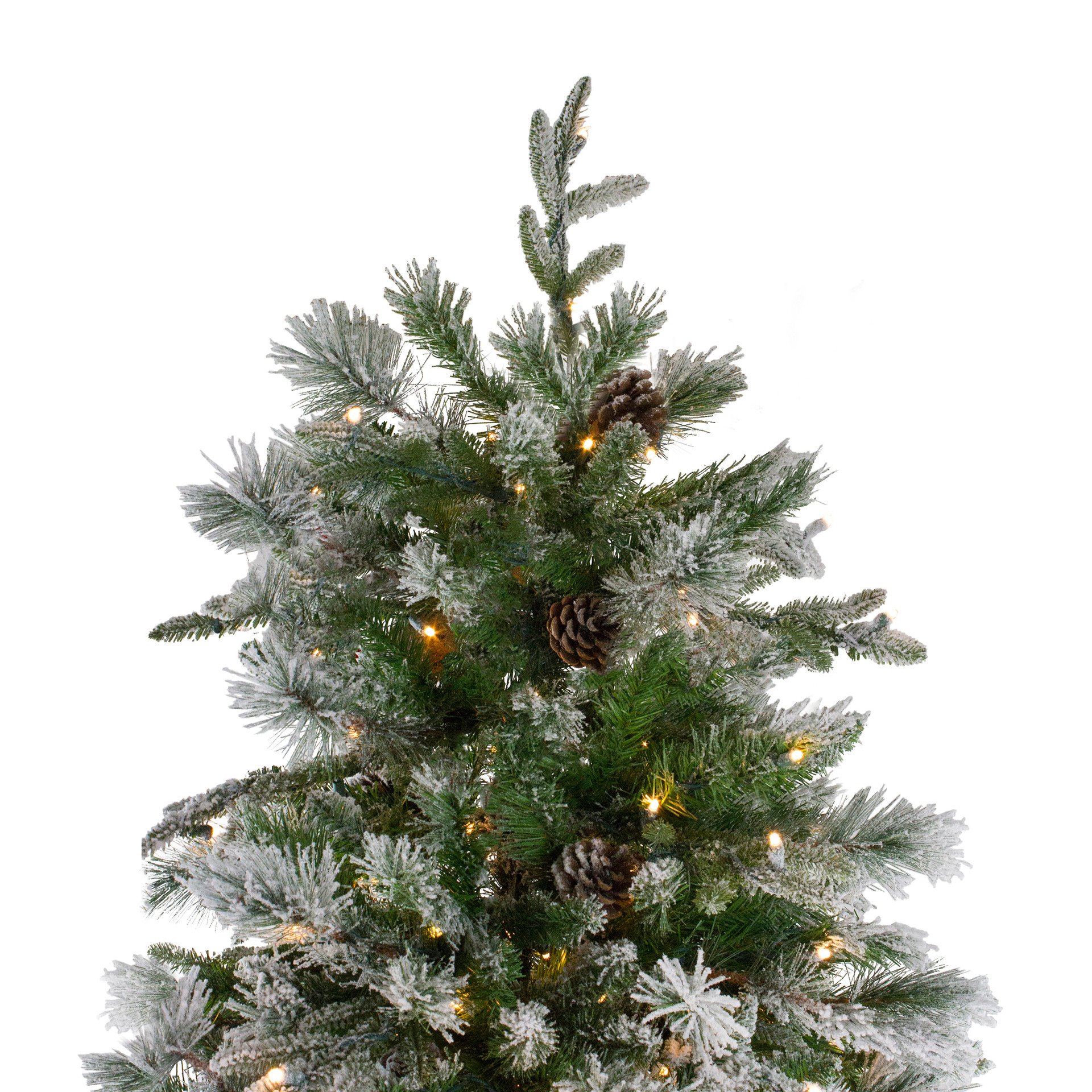 Real Touch™? Pre-Lit Full Flocked Rosemary Emerald Angel Pine ...
