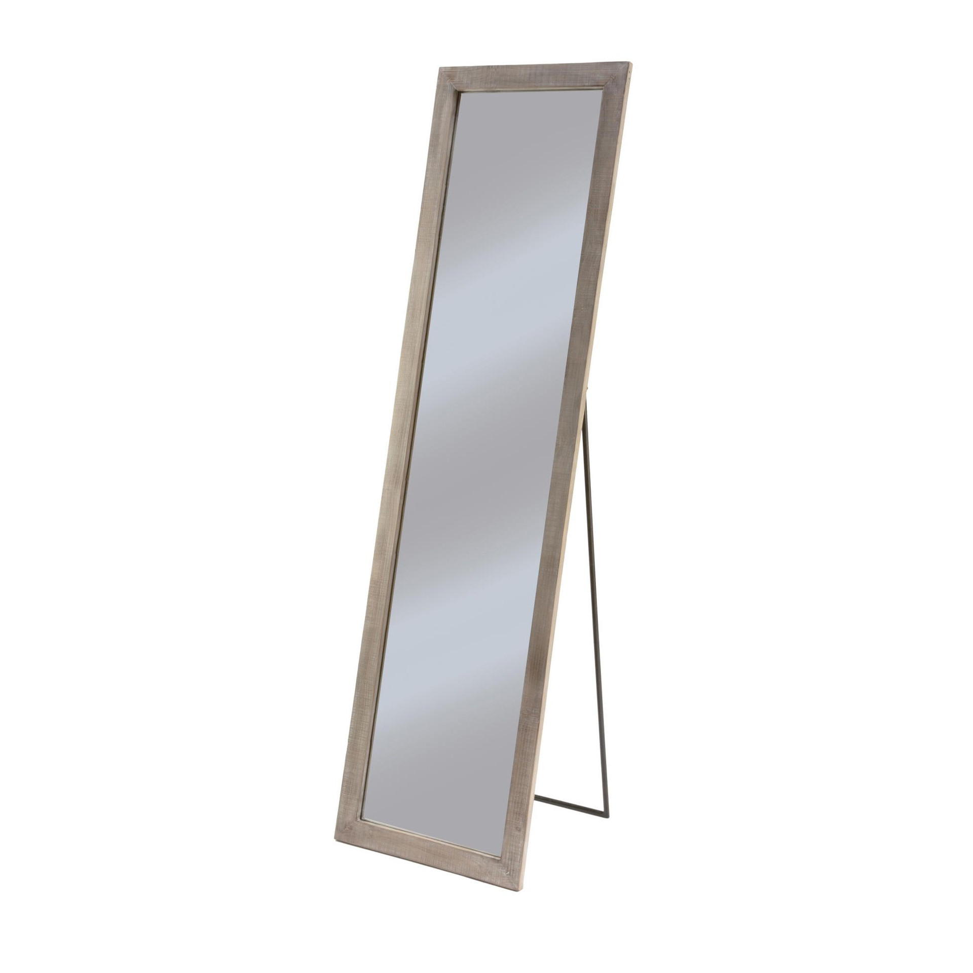 60" Brown & Clear Rectangular Standing Floor Mirror | Christmas