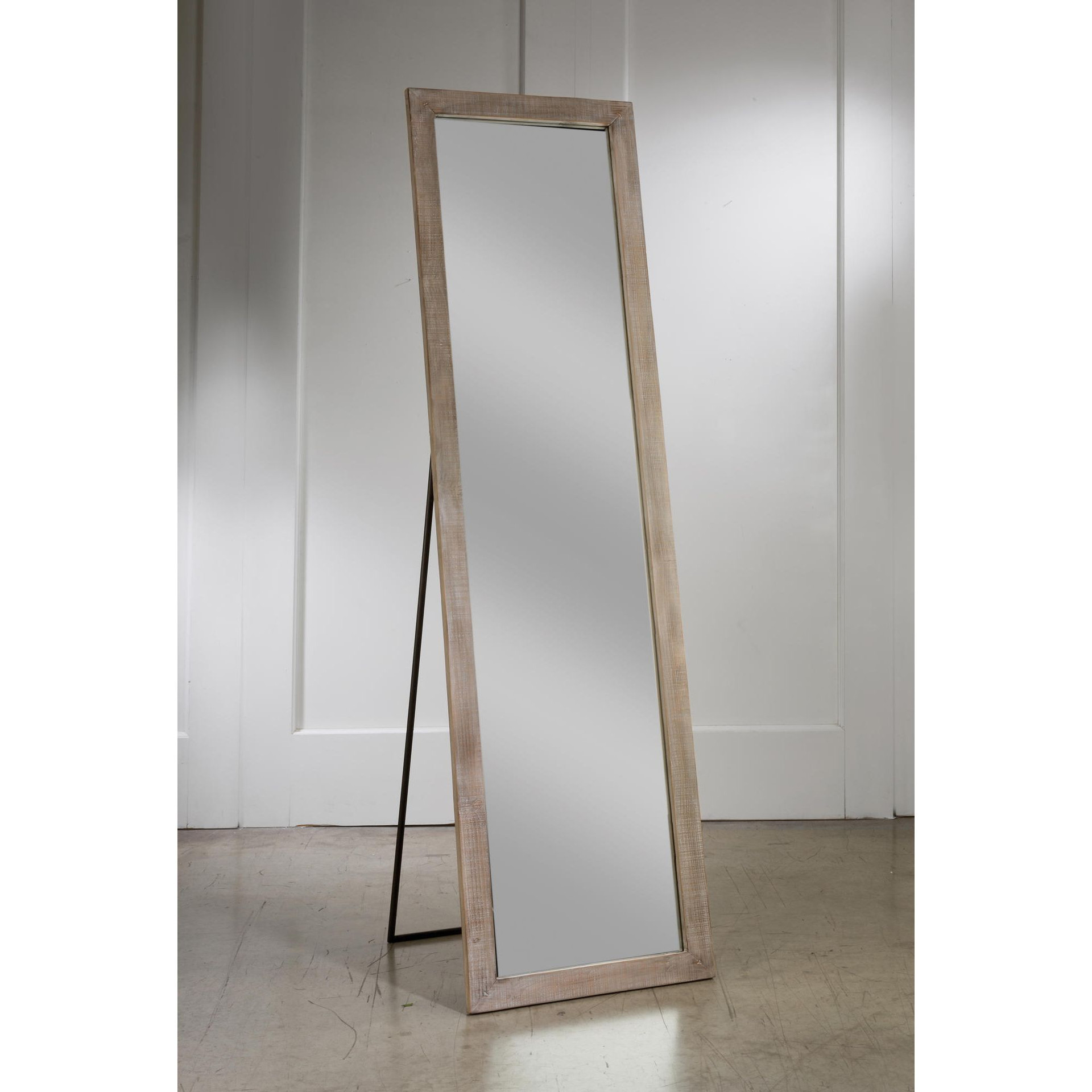 60" Brown & Clear Rectangular Standing Floor Mirror | Christmas
