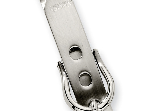 Chisel Stainless Steel Fancy Belt Hinged Bracelet