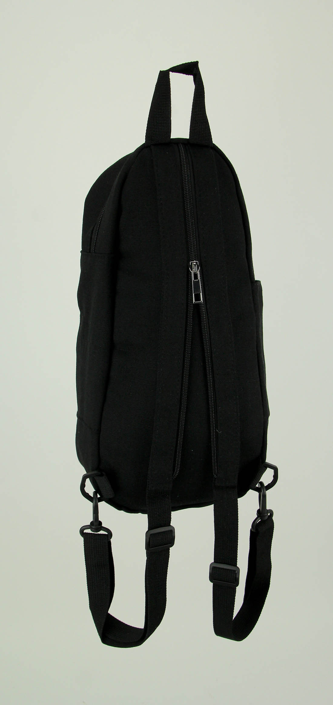 Sleepyville Critters Black Canvas Peeking Sloth Backpack or Sling Bag Small