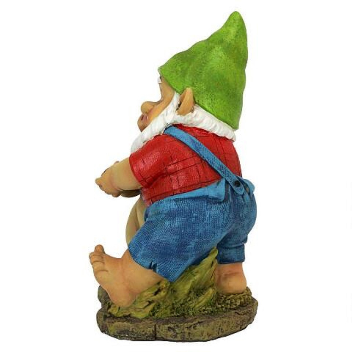 8.5" Gnome & Pig Dancing Hand Painted Outdoor Garden Statue | Christmas