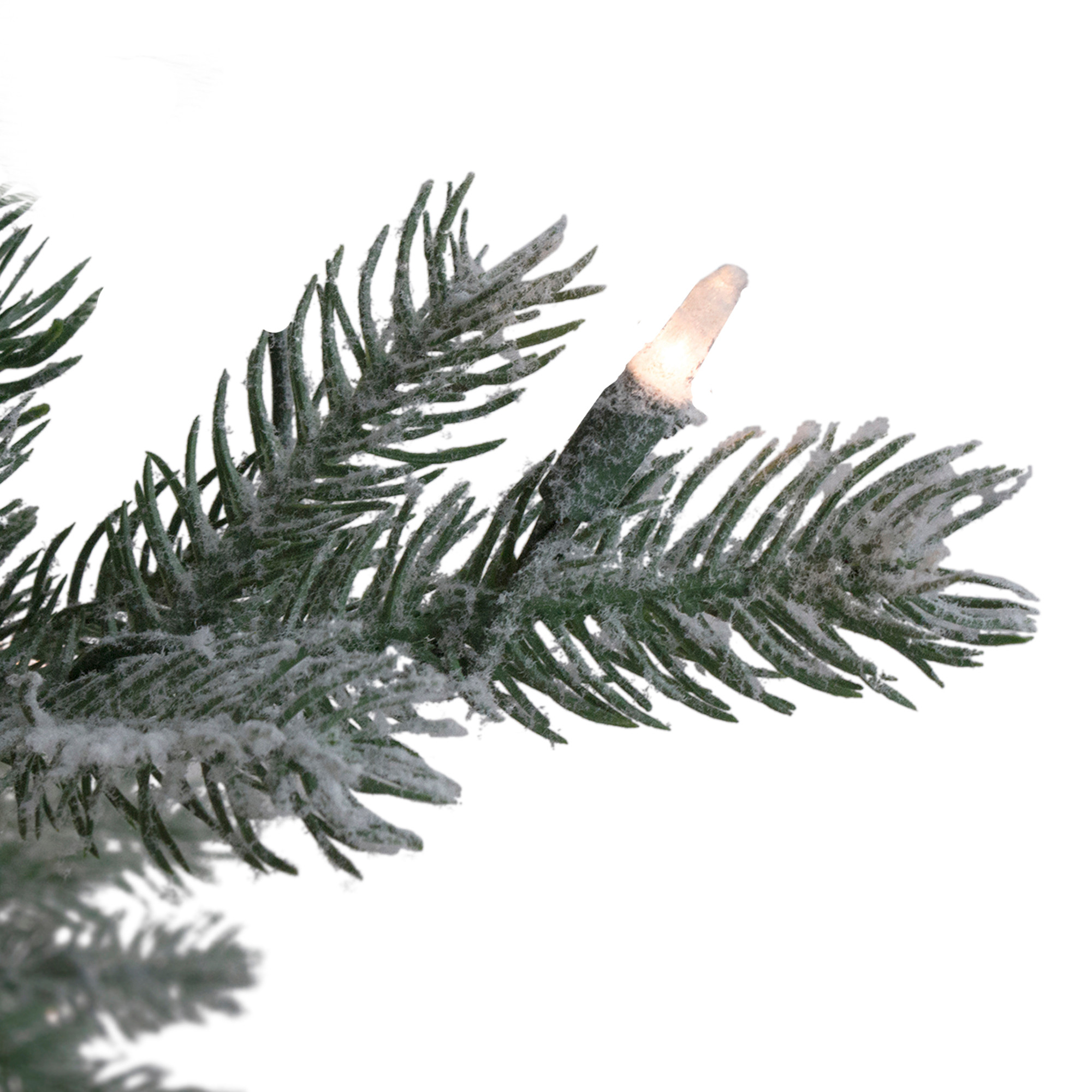 Real Touch™? Pre-Lit Full Flocked Jasper Balsam Fir Artificial ...