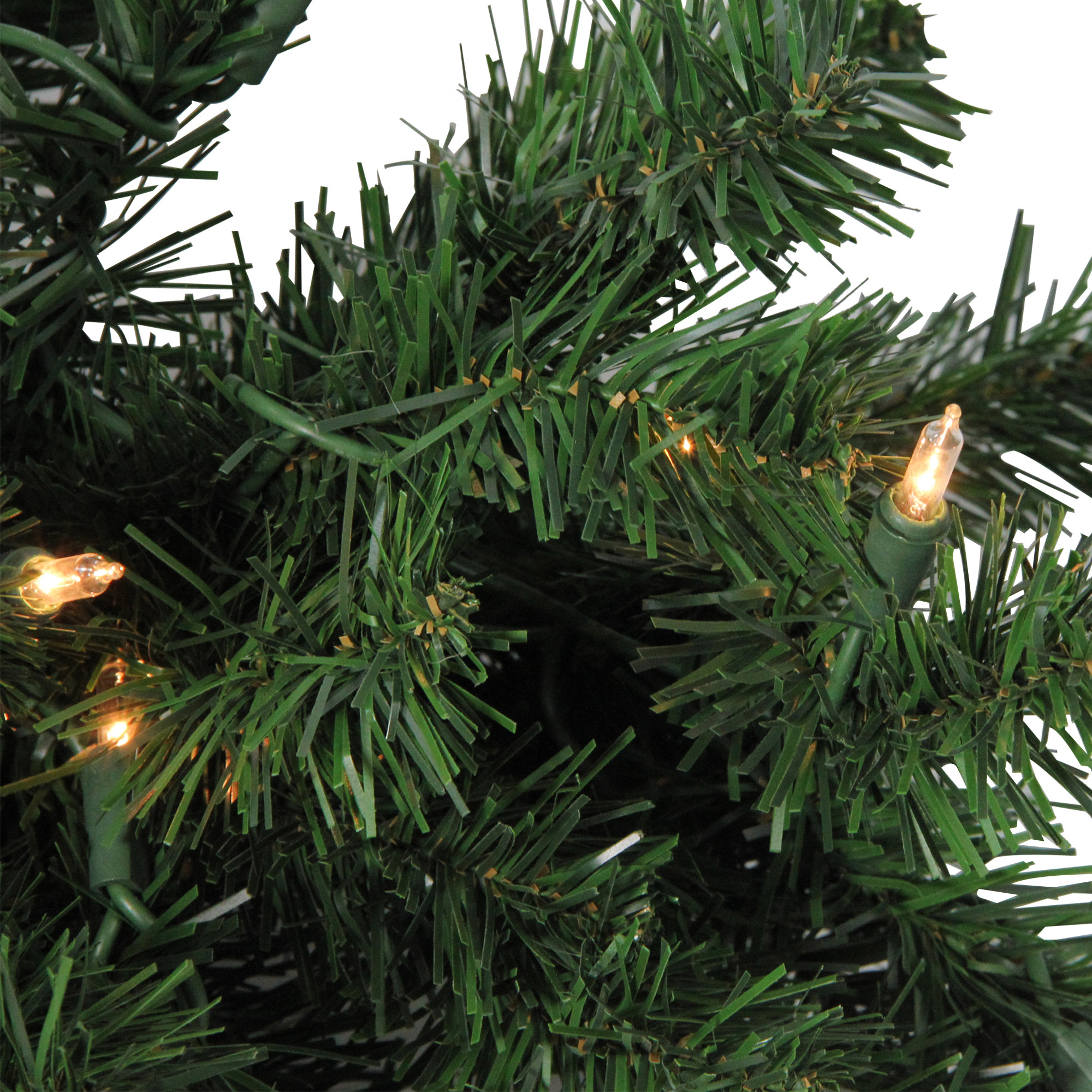 Pre-Lit Deluxe Windsor Pine Artificial Christmas Teardrop Swag - 54 ...