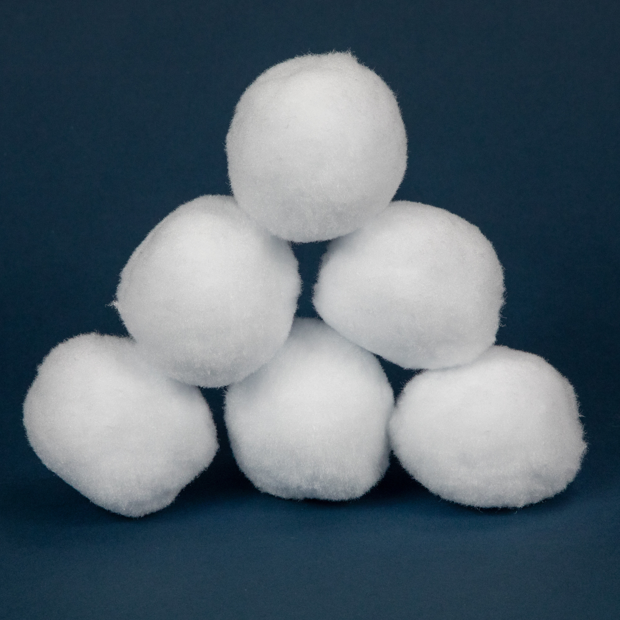 Set of 6 Plush Faux Christmas Snow Balls | Christmas