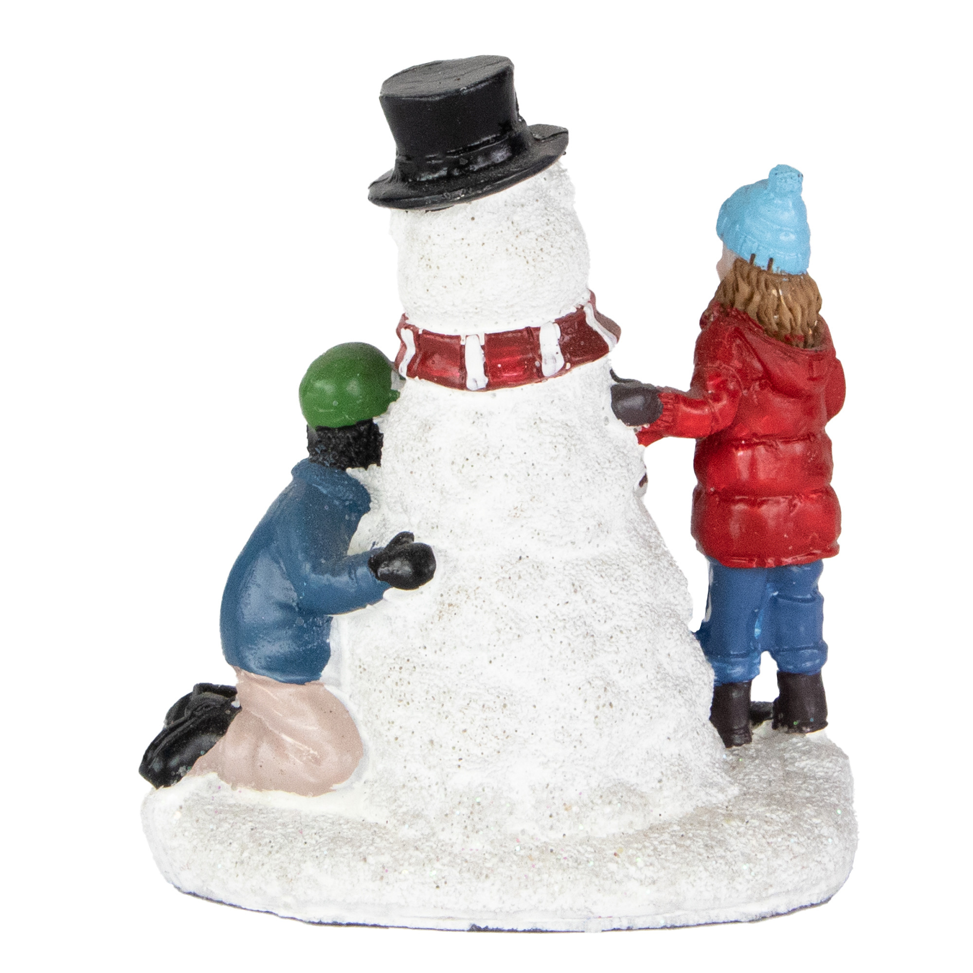 Children Build a Snowman Christmas Village Display Piece - 2.75 ...