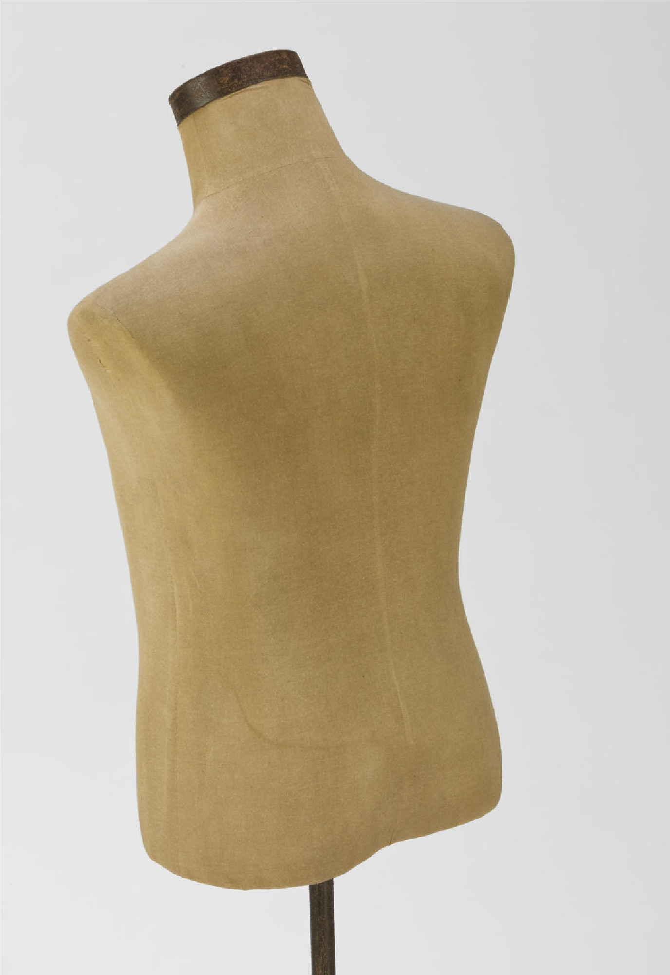 72" Beige & Brown Modern Male Body Form with Cast Iron Pedestal Base ...