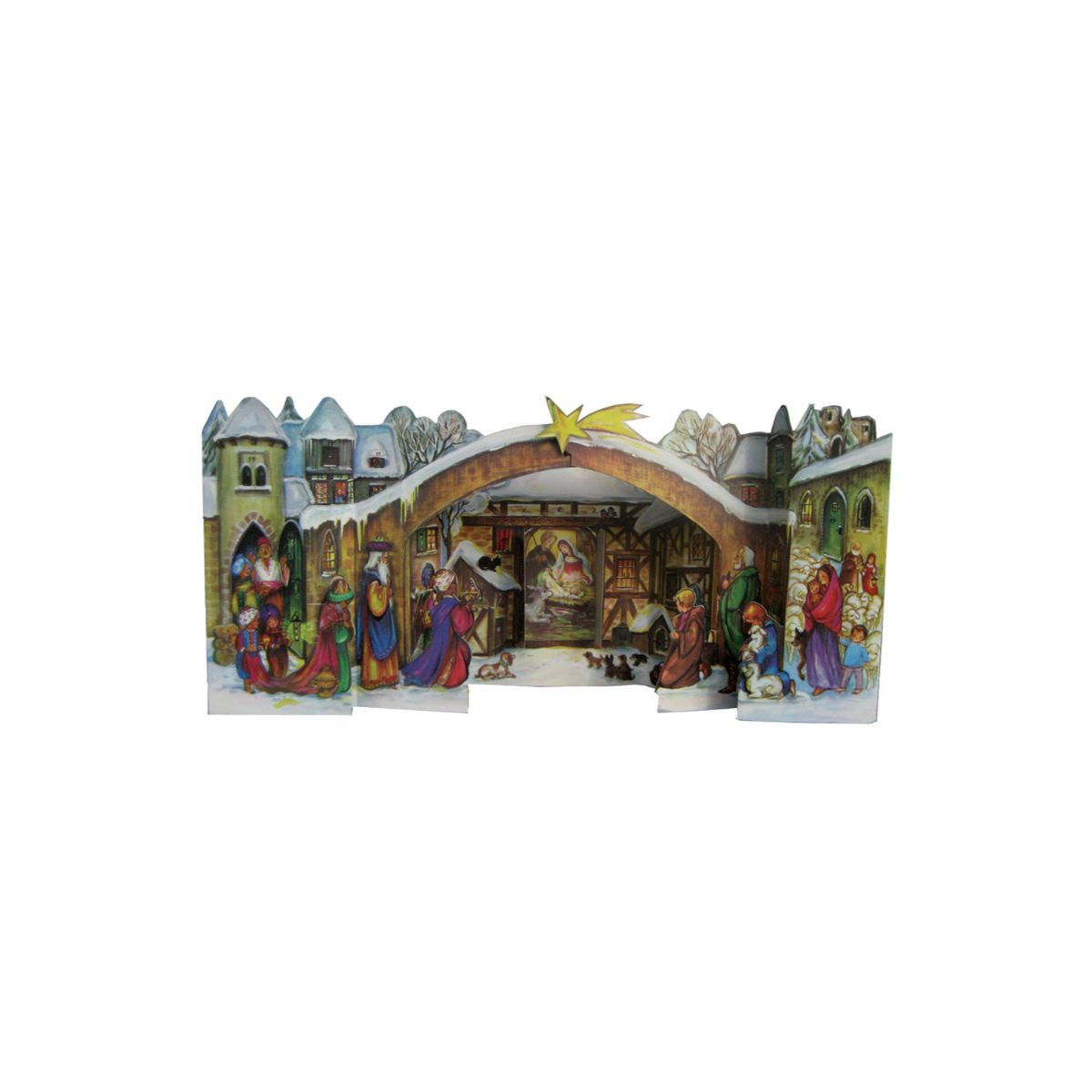 17" Vibrant Unique Sellmer Advent 3-D Manger Scene - Replica of 1995 ...