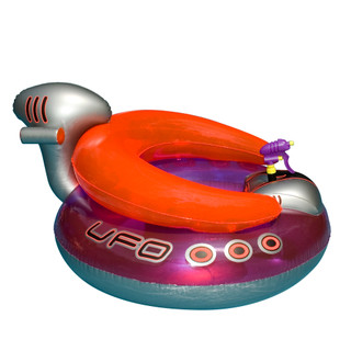 45" Water Sports Inflatable UFO Squirter Spaceship Ride-On Swimming ...