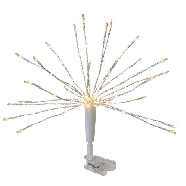 12" Warm White LED Lighted Firework Christmas Tree Topper | Christmas