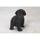 8" Charcoal Black Standing Labrador Puppy Statue | Christmas