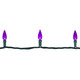 70-Count Purple LED Faceted C6 Christmas Lights Set, 23 ft Green Wire ...