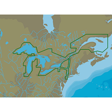 9" C-Map Max-N+ Chart NA-Y061 Great Lakes & St. Lawrence Seaway Routing ...